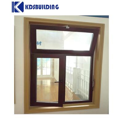 China KDSBuilding Upvc Modern Nieuwbouw Zwart Pvc Vinyl Vervangingsvenster Te koop