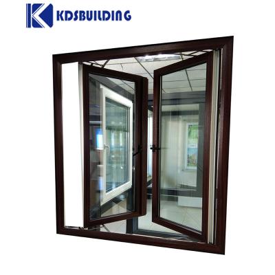 China KDSBuilding Upvc Modern Nieuwbouw Zwart Pvc Vinyl Vervangingsvenster Te koop