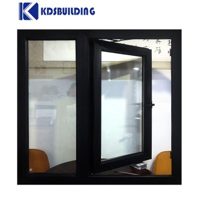China KDSBuilding Moderno estilo francês vidro duplo Vinil PVC Janela de parede preta Janela de casa preta à venda