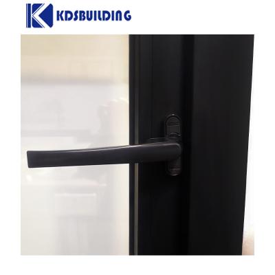 China KDSBuilding Moderno estilo francês vidro duplo Vinil PVC Janela de parede preta Janela de casa preta à venda