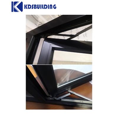 China KDSBuilding Moderno estilo francês vidro duplo Vinil PVC Janela de parede preta Janela de casa preta à venda