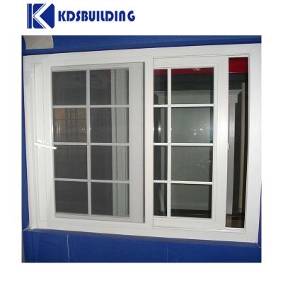 China KDSBuilding AS2047 New Design Double Glass Full Opening Manufacture Upvc Sliding Windows With Grille for sale