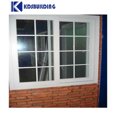 China KDSBouwen in Franse stijl Vervaardiging Hoogwaardige ramen Triple Glaze Vinyl Upvc Casement Venster Met Muggen Net Te koop