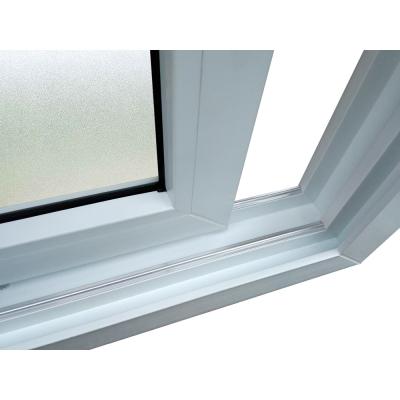 China Ventana de vidrio con marco de PVC PVC UPVC deslizante de doble vidrio con rejilla en venta