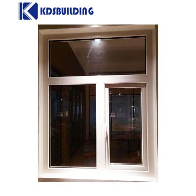 China Janela de quadro de PVC de vidro duplo com perfil de UPVC e revestimento de caixa de isolamento acústico à venda