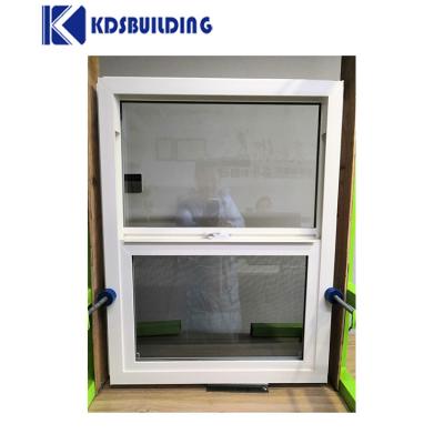 China KDSBouwen Verticale glijdende stijl Plastic vinyl PVC UPVC Single-Hung Single-Hung American Standard Windows For America Huis Te koop