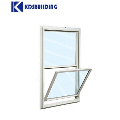 China Estilo de extrusión estadounidense de color personalizado vertical deslizante doble sola ventana de vinilo colgado en venta