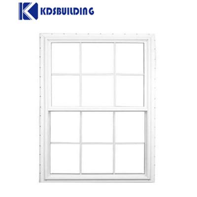 China Estilo de extrusión estadounidense de color personalizado vertical deslizante doble sola ventana de vinilo colgado en venta