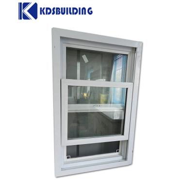 China Estilo de extrusión estadounidense de color personalizado vertical deslizante doble sola ventana de vinilo colgado en venta