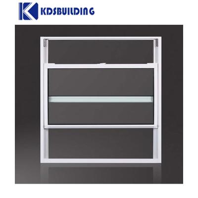 China Estilo de extrusión estadounidense de color personalizado vertical deslizante doble sola ventana de vinilo colgado en venta