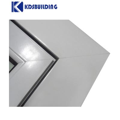 China KDSBuilding Dubbelgeharmoniseerde glazuur Witte aluminium swing Casement glazuur deuren Te koop