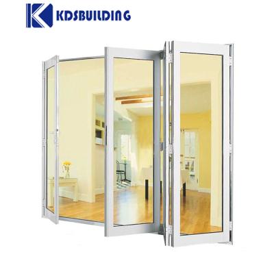 China KDSbuilding Populair Design Beveiliging Dubbelgehard Glas Aluminium Acryl vouwdeuren Te koop Te koop