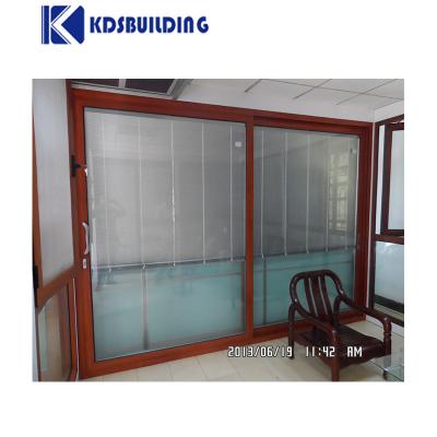 China KDSBouwen Witte orkaan impact glijbaan Aluminium beveiliging en glazen buitenste metalen deur Te koop
