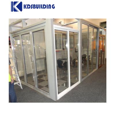 China KDSBuilding Balkon veranda aluminium veelzijdige schuifdeuren buitenste patio dubbel paneel schuifdeur Te koop