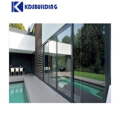 China KDSBuilding orkaanbestendige thermische breuk groot glas groot uitzicht aluminium lift schuifdeuren patio Te koop
