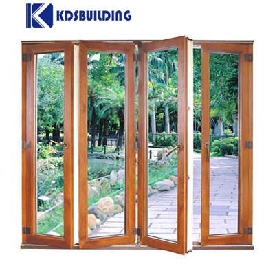 China Xiamen Tweevoudige deuren Aluminium beveiligingsglas vouwbare acryl deuren patio met retracta Te koop