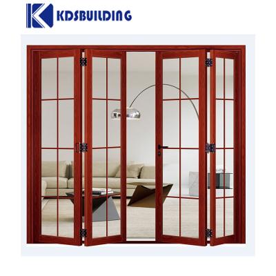 China Xiamen Tweevoudige deuren Aluminium beveiligingsglas vouwbare acryl deuren patio met retracta Te koop