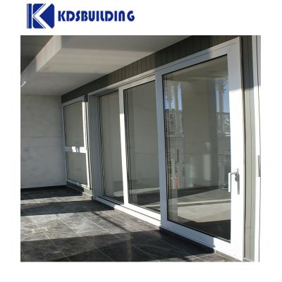China Grelha de grande porte Sistema comercial Design Materiais de construção Alumínio Portas deslizantes exteriores à venda