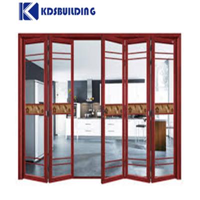 Cina KDSBuilding Xiamen Security Glass Porta d'ingresso in alluminio versato rivestito Porta pieghevole in vendita