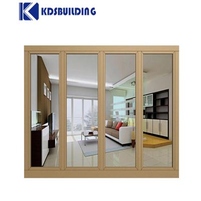 Cina KDSBuilding Xiamen Security Glass Porta d'ingresso in alluminio versato rivestito Porta pieghevole in vendita