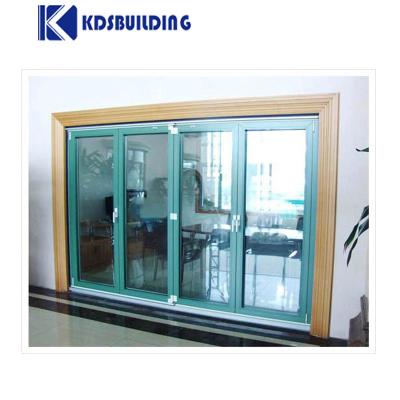China Nfrc Triple Tempered Glaze Energieeinsparende Hurrikan Impact Proof Außen Bi Klapptür Aluminium zu verkaufen