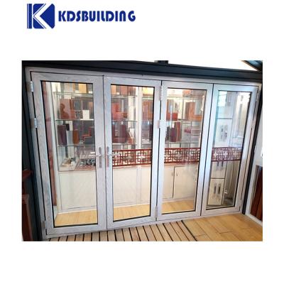 China KDSBuilding Innenraum Französisch Bankettsaal Philippinen Aluminium Bi-Faltfenster Schiebefenster Falttür zu verkaufen