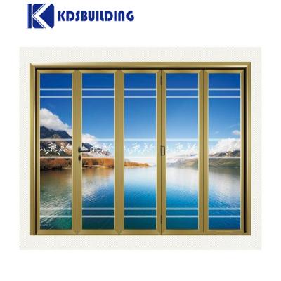 China KDSBuilding Aluminium deuren China Leverancier Accordion Waterdicht vouwdeursysteem voor balkon Te koop