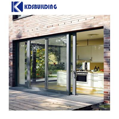 China KSBouw Interieur Geruisloos Prijs Schuifdeur Glas Voor Huizen Voorhuis kogelvrije Schuifdeur Glas Te koop