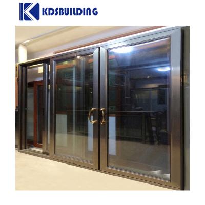 China KDSBuilding Exterior Schuifdeur Hurricane Impact Partition Telescopisch Glas 4 paneel Schuifdeur Woonkamer Te koop
