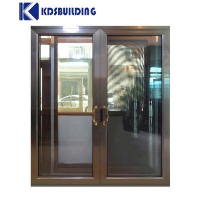 China Hurricane Impact Franse Buitenkant Dubbel Glas Aluminium Casement Vensters En Deuren Voor Huis Te koop