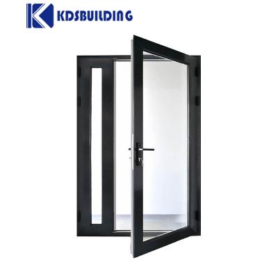 China Hurricane Impact Franse Buitenkant Dubbel Glas Aluminium Casement Vensters En Deuren Voor Huis Te koop