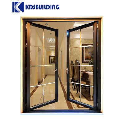 China Hurricane Impact Franse Buitenkant Dubbel Glas Aluminium Casement Vensters En Deuren Voor Huis Te koop
