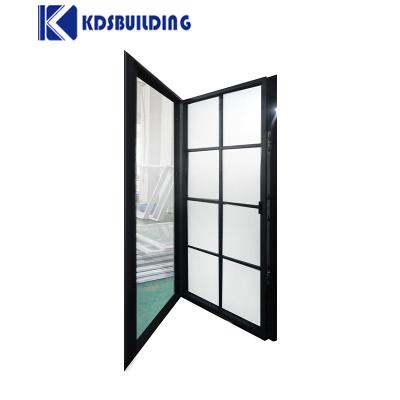 China Cortinas de poupança de energia dentro Grill Alumínio Portas de entrada Exterior Flush Casement Porta Design moderno à venda