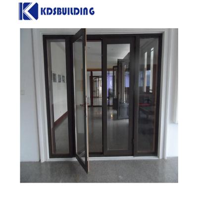 Cina Moderno doppio vetro temperato alluminio fronte esterno metallo porta d'ingresso casement per il bagno in vendita