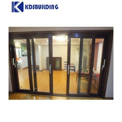 Cina Sistema di rivestimento in polvere Cerniera Grandi vetri Cornice di alluminio Porte scorrevoli sottili Hardware per case in vendita