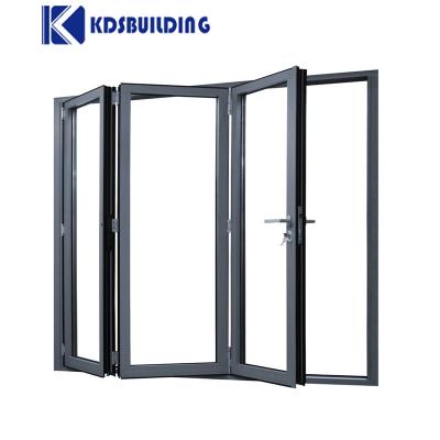 China Patio Aluminium Frame Door Energy Low E Glass Aluminium Bi Folding Doors Te koop