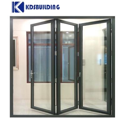 China Patio Aluminium Frame Door Energy Low E Glass Aluminium Bi Folding Doors Te koop