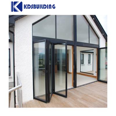 China Patio Aluminium Frame Door Energy Low E Glass Aluminium Bi Folding Doors Te koop