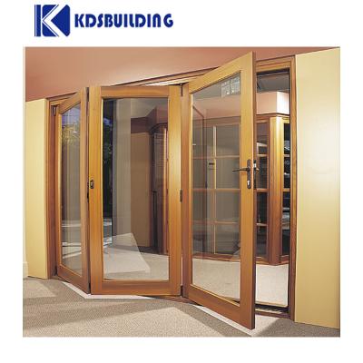 China Doppelglas Aluminium Bifold Door KDSBuilding Exterior Thermal Isolation Te koop