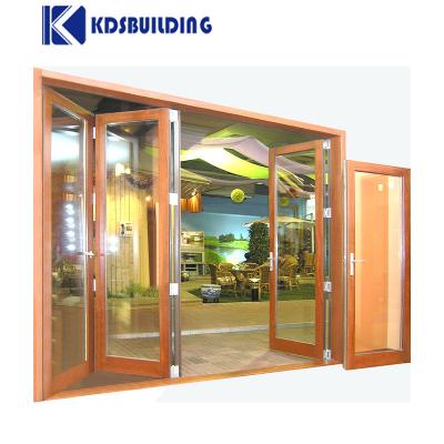 China Doppelglas Aluminium Bifold Door KDSBuilding Exterior Thermal Isolation Te koop
