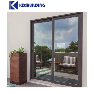 China Verwarmde deur met aluminiumframe AS2047 Dubbelglas schuifdeur voor balkon Te koop