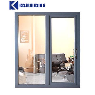 China Geluidsdicht aluminium raam deur orkaan impact proof 4 tracks gehard glas Te koop
