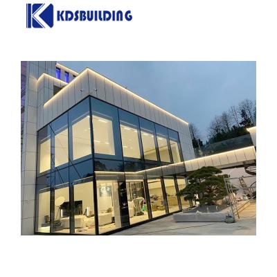 China Geluidsdichte gordijnmuursysteem getemperd dubbel glas verborgen frame aluminium gordijnmuur Te koop