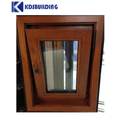 China Interieur Exterior Eiken Hout Vensters Tilt And Turn Houten Glas Venster Custom Te koop