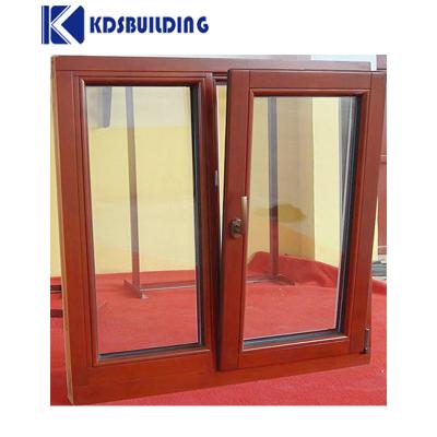 China Interieur Exterior Eiken Hout Vensters Tilt And Turn Houten Glas Venster Custom Te koop