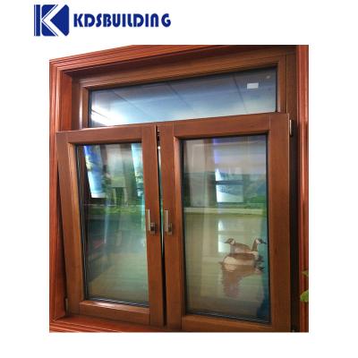 China Interieur Exterior Eiken Hout Vensters Tilt And Turn Houten Glas Venster Custom Te koop
