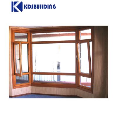 China Interieur Exterior Eiken Hout Vensters Tilt And Turn Houten Glas Venster Custom Te koop