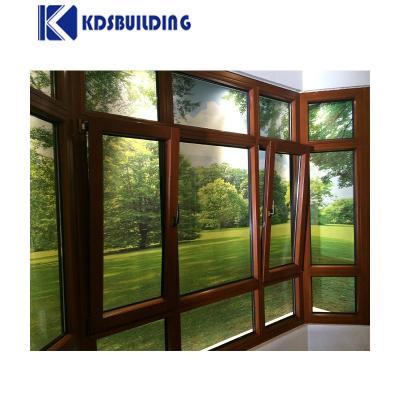 China Interieur Exterior Eiken Hout Vensters Tilt And Turn Houten Glas Venster Custom Te koop