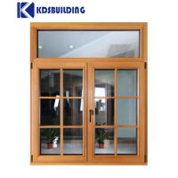 China Customized Solid Wood Window Swing Double Glaze Wooden Casement Window for sale
