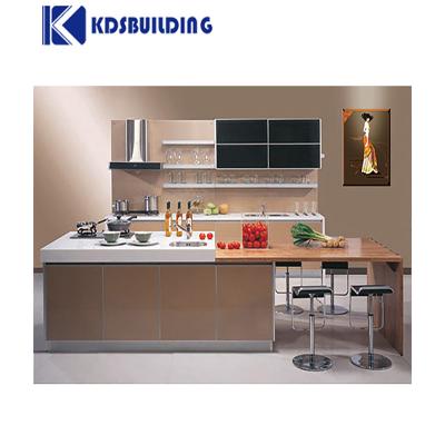 Cina Fibra di cartone Moderno Design Modulare Cucina Custom Armadio Nero Con Maniglia Pulita Meno Look in vendita